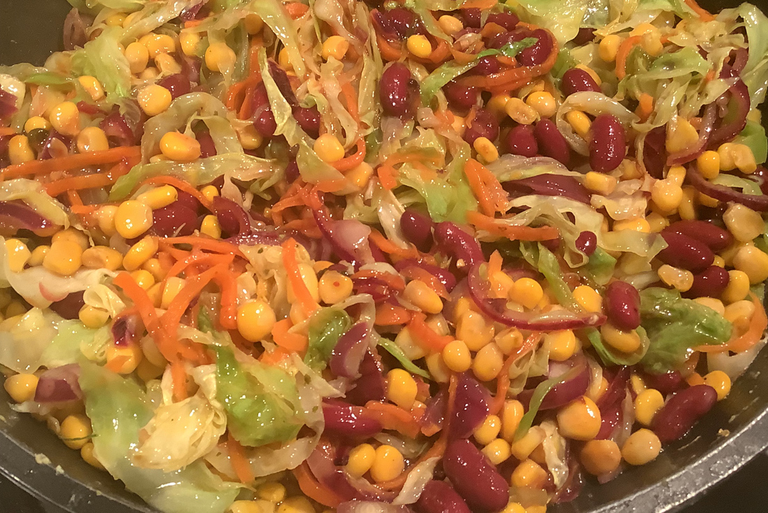 Weißkohl pikant mit viel Eiweiß